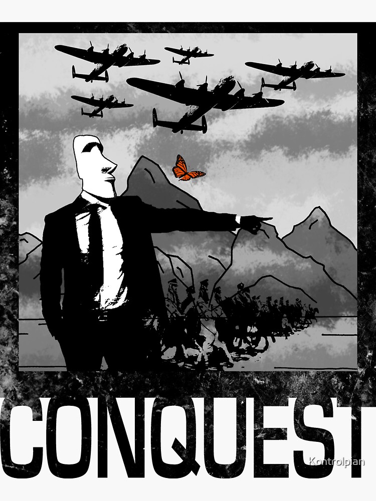 "CONQUEST" Sticker for Sale by Kontrolpian | Redbubble