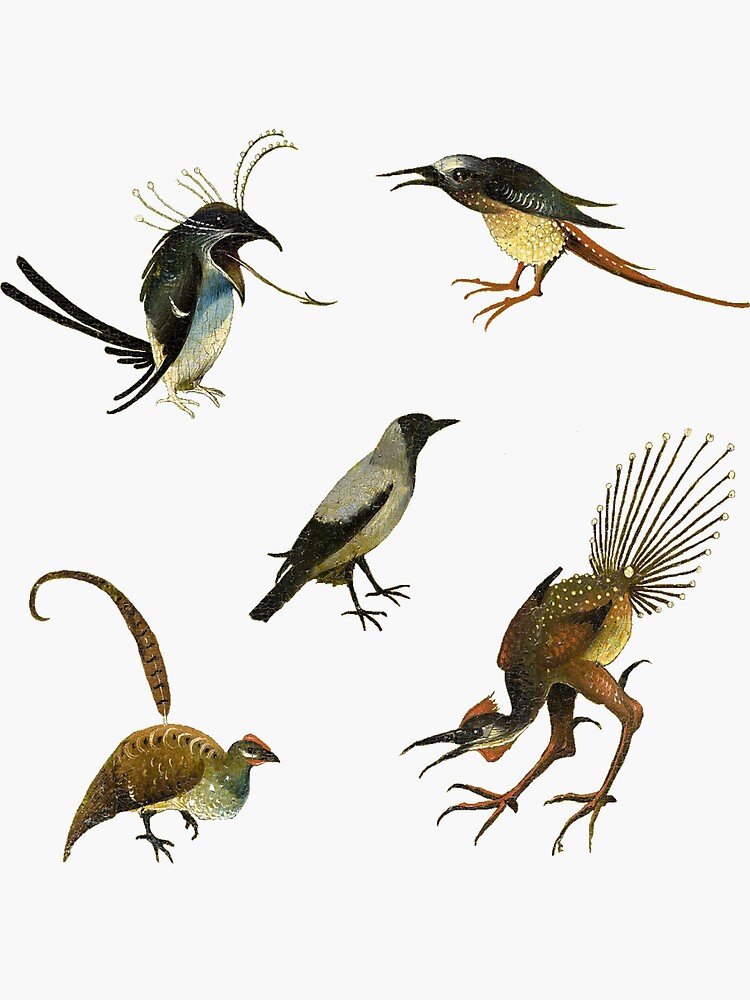 "Garden of Earthly Delights Birds of Bosch" Sticker for Sale by ...