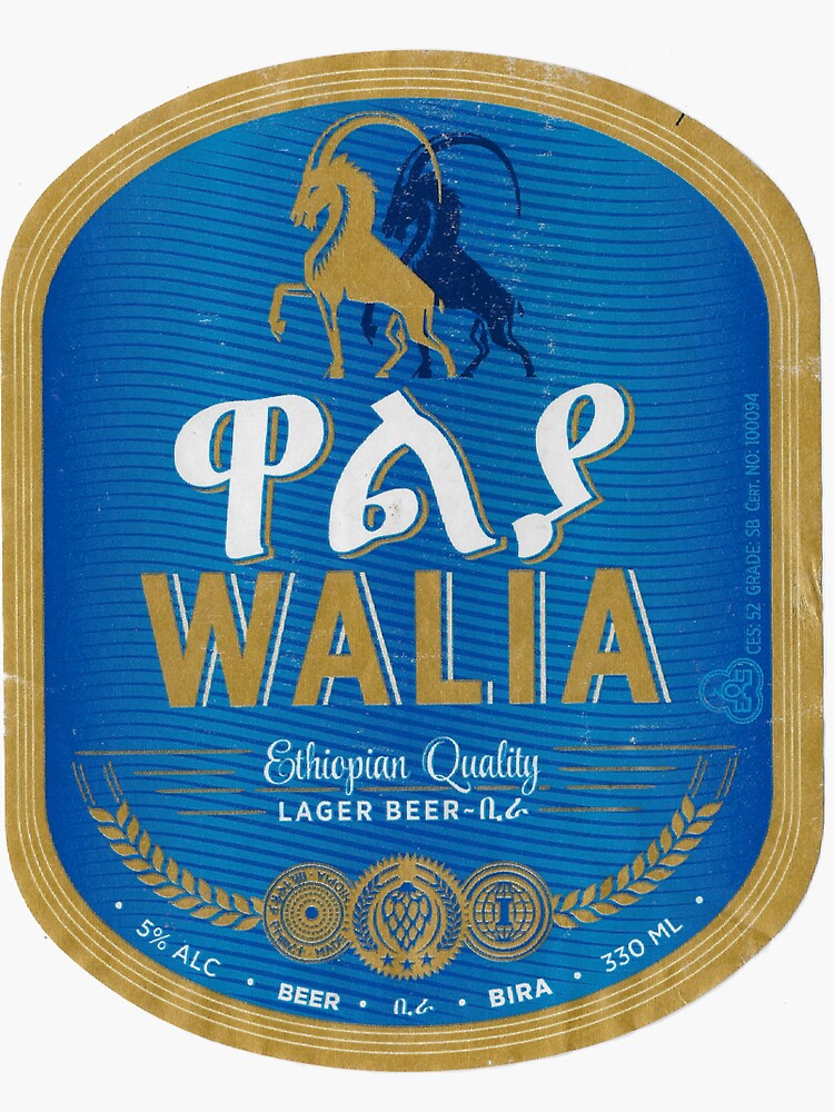 "Walia Beer, Ethiopia" Sticker for Sale by mbalax | Redbubble