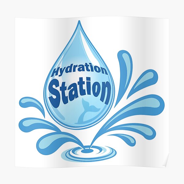 "Hydration Station Logo Design with water drop and whale tail ...