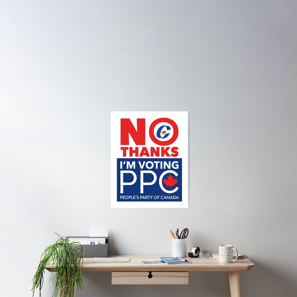 Póster «Logo del Partido Popular de Canadá PPC Voy a votar Maxime ...