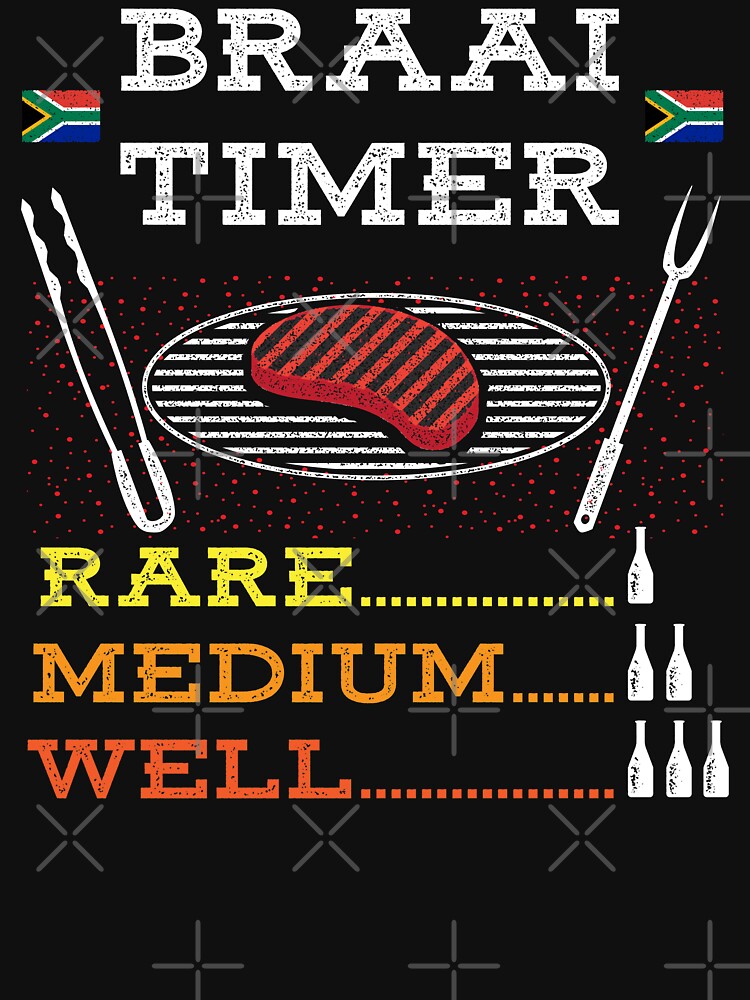 "Braai Timer African BBQ" T-shirt for Sale by d247 | Redbubble | braai ...