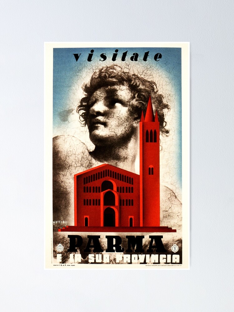 "VISITATE PARMA ITALY Vintage Tourism Travel Advertising" Poster for ...