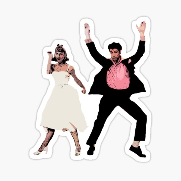 Sandy And Danny Stickers | Redbubble