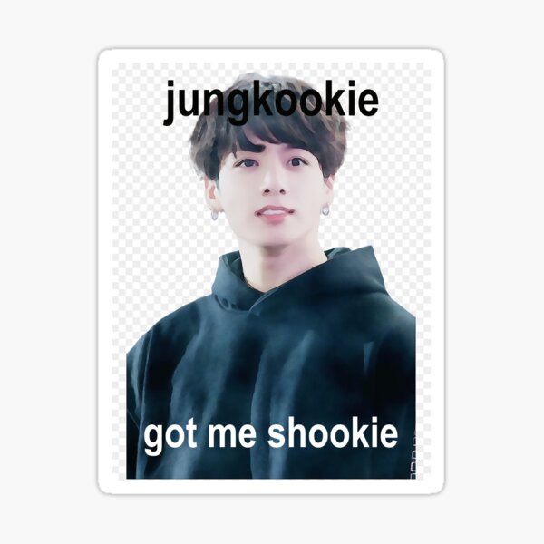"Jungkook Shook BTS Kpop Meme Shirt Case" Sticker by Nikitan5 | Redbubble