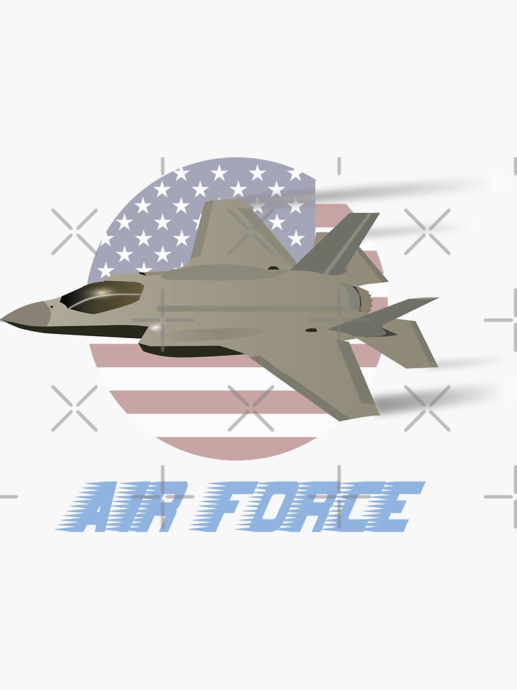 "American Air Force F35 Jet Fighter" Sticker for Sale by NorseTech ...