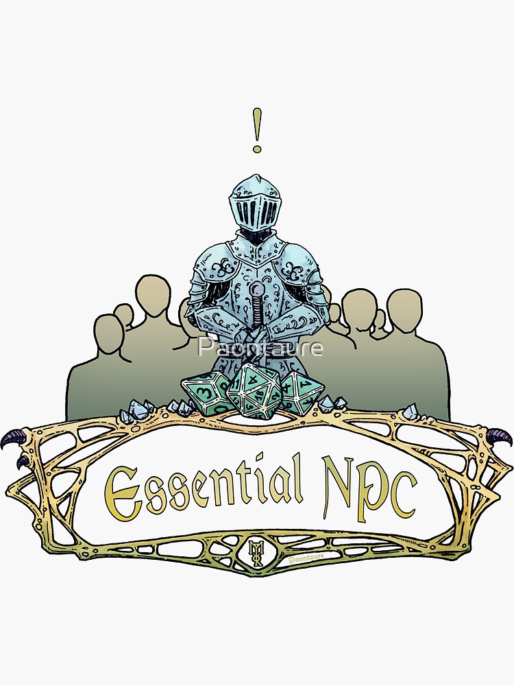 "Essential NPC - Have a quest for you" Sticker by Paontaure | Redbubble