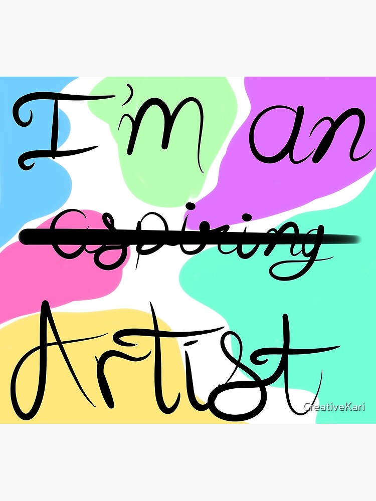 " "Aspiring" Artist pastel color" Poster for Sale by CreativeKari ...