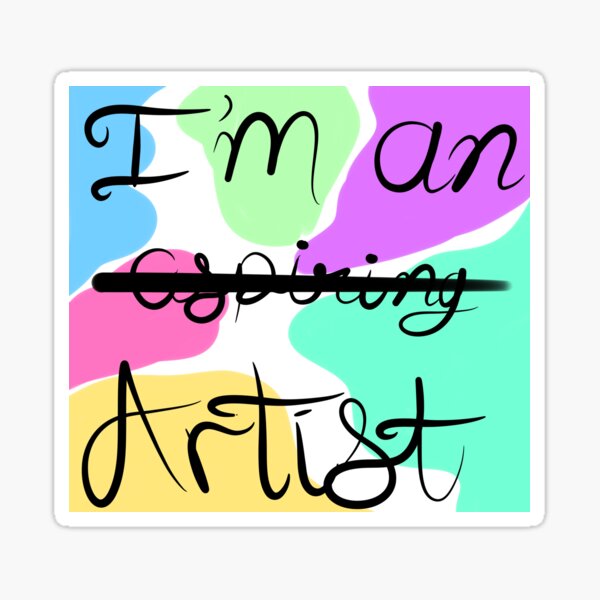 " "Aspiring" Artist pastel color" Sticker for Sale by CreativeKari ...