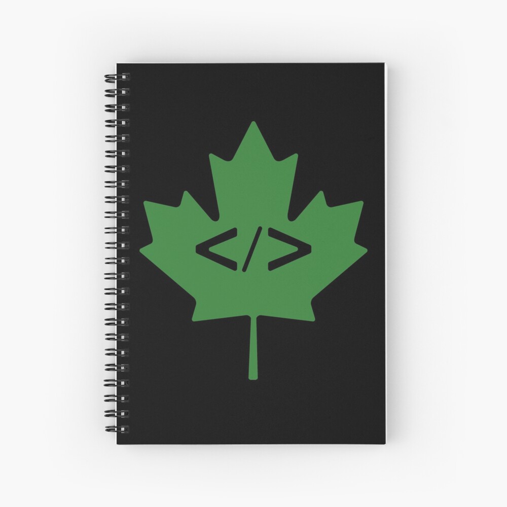"Canadian Coding Logo" Spiral Notebook by sinisterhd | Redbubble