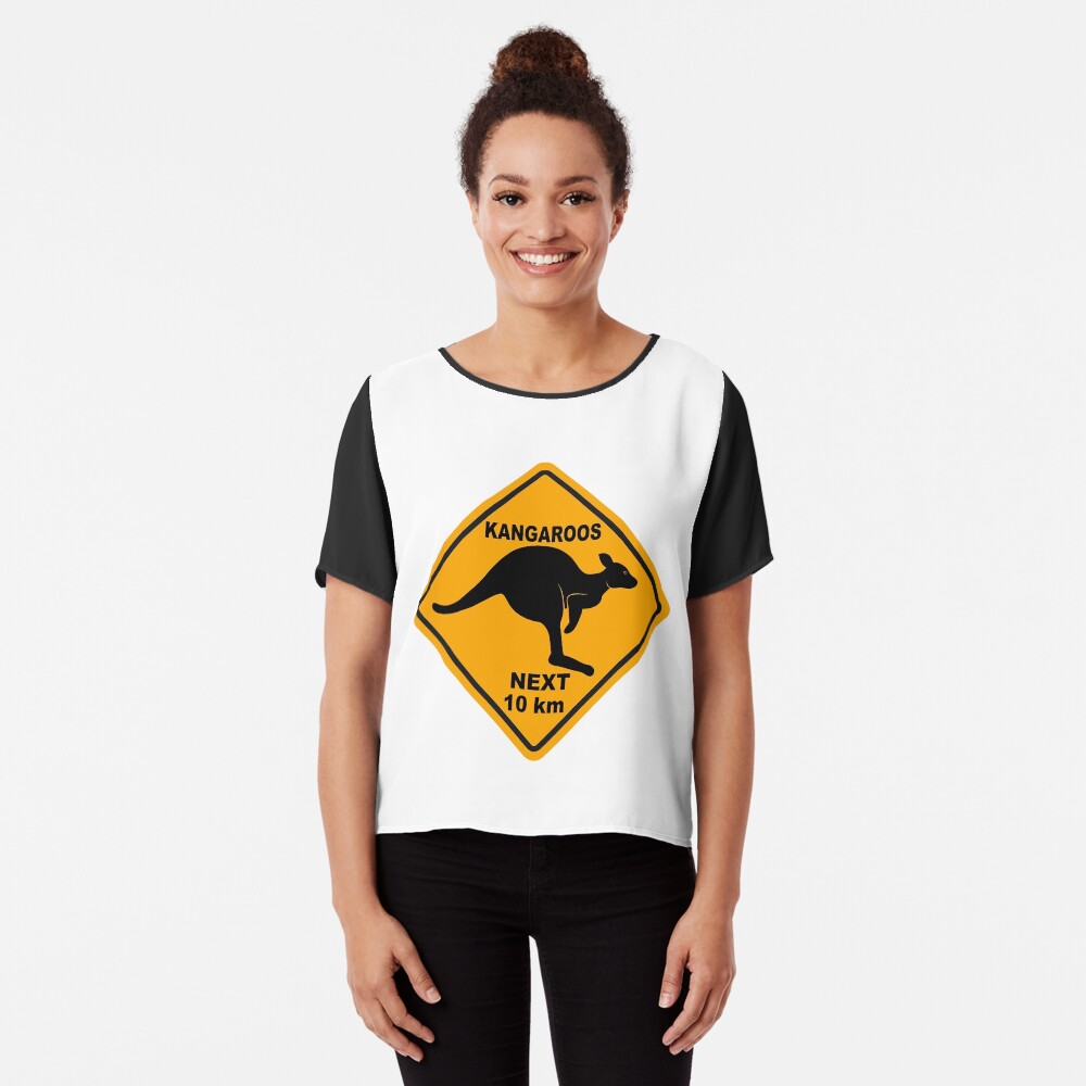 "Kangaroos Next 10 km Sign" Sticker for Sale by Wombania | Redbubble