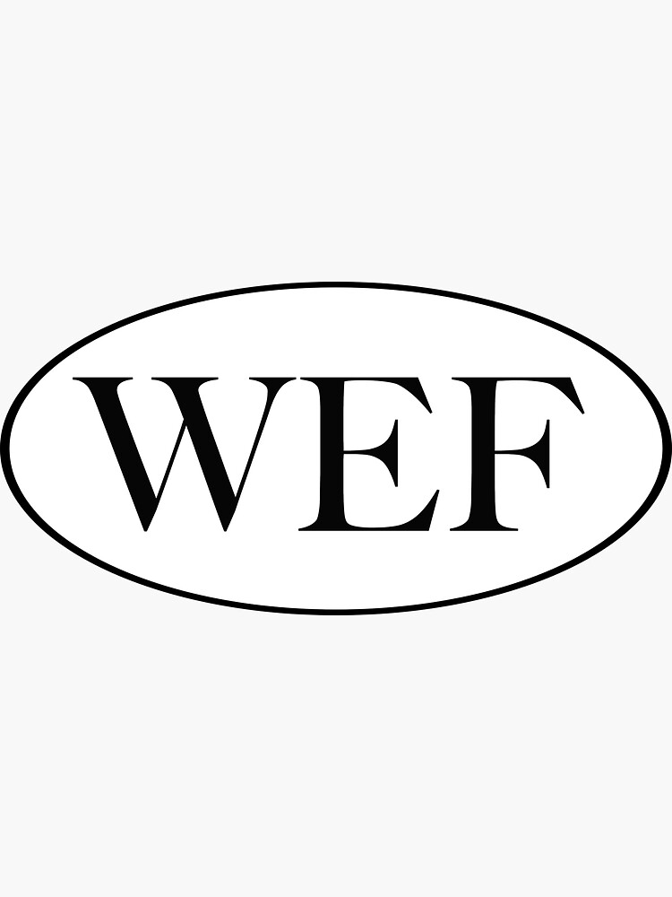 "WEF outlined" Sticker for Sale by harachb | Redbubble