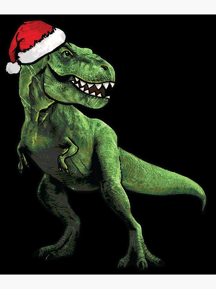 Christmas Cards Greeting Cards T-Rex Dinosaur Christmas Card with Funny ...
