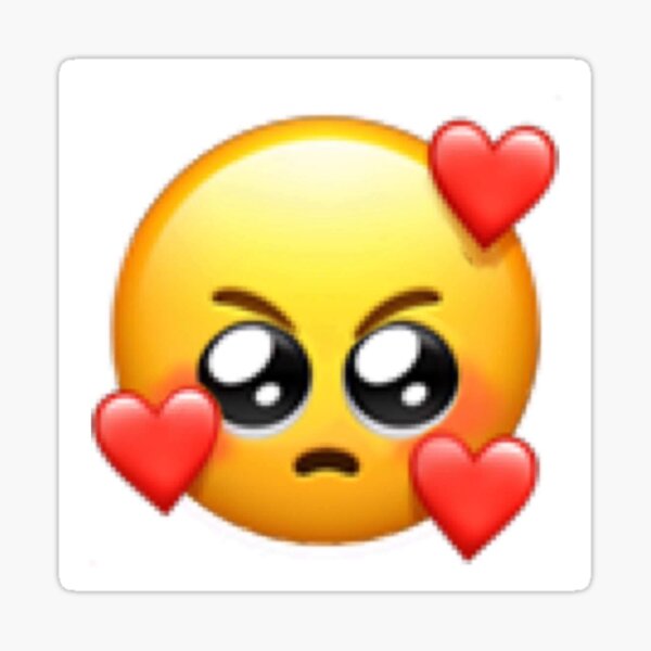 "Aggressive Love Emoji " Sticker for Sale by fandomartist101 | Redbubble