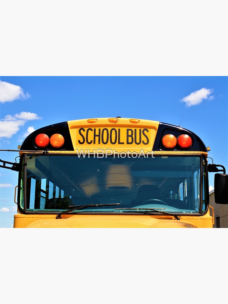 "School Bus With Amber Warning and Red Stop Lights" Poster by ...