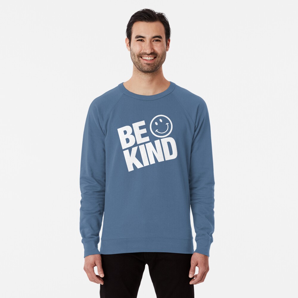 "Be Kind Smiley Face White Print" Sticker for Sale by Jamie Cross ...