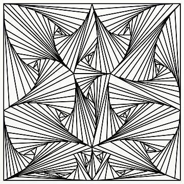 "Black and white Line Drawing Illusion" Art Print for Sale by Printpix ...