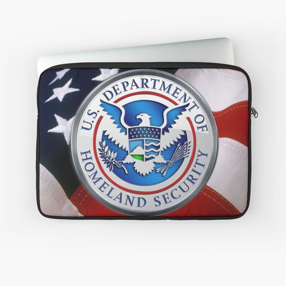 "U.S. Department of Homeland Security - DHS Emblem over American Flag ...