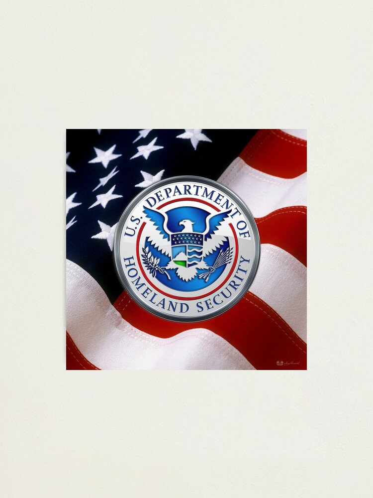 "U.S. Department of Homeland Security - DHS Emblem over American Flag ...