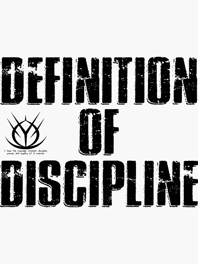 "DEFINITION OF DISCIPLINE" Sticker for Sale by lkthegreat1 | Redbubble