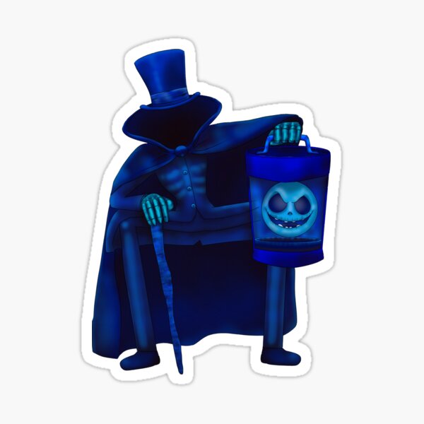 "Hatbox Ghost Jack " Sticker by LeMorbidArtist | Redbubble