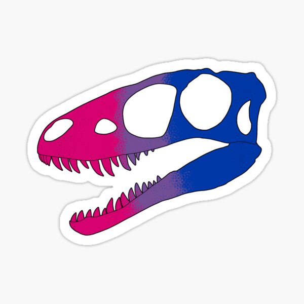 "Bisexual Pride Raptor" Sticker for Sale by Marbleraptor | Redbubble