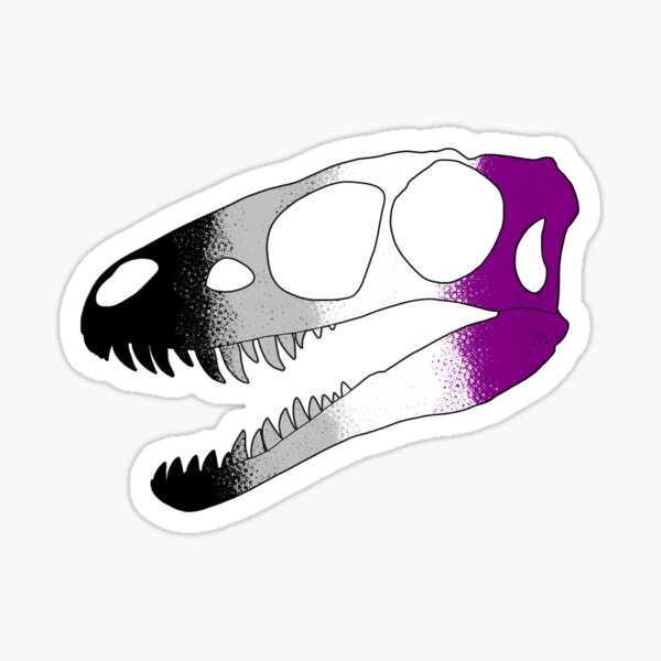 "Asexual Pride Raptor" Sticker for Sale by Marbleraptor | Redbubble