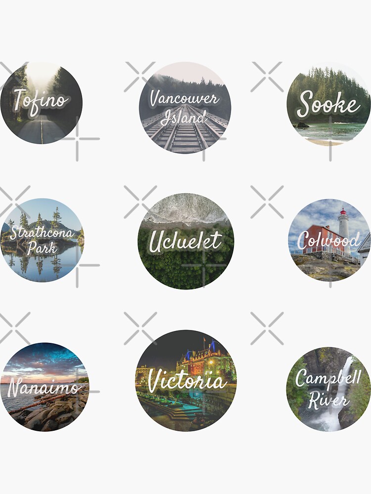 "Vancouver Island Cities" Sticker by jenniferlynn890 | Redbubble