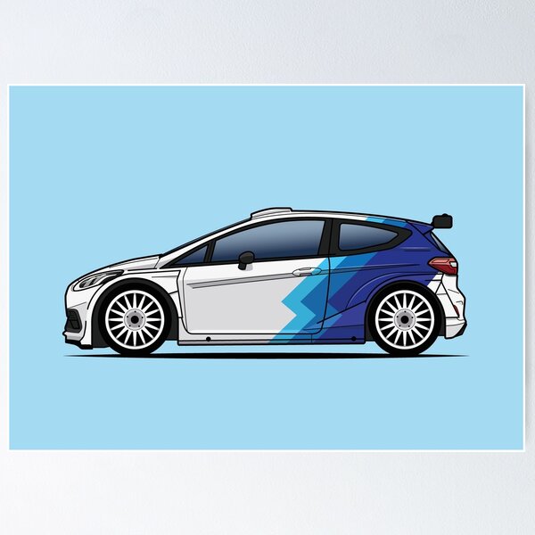 "Brand New Fiesta R5 2019 retro livery" Poster by ICRDesigns | Redbubble