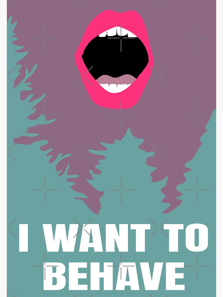 "I WANT TO BELIEVE - I Want to Behave - X-Files Spoof (Poster | Sticker ...