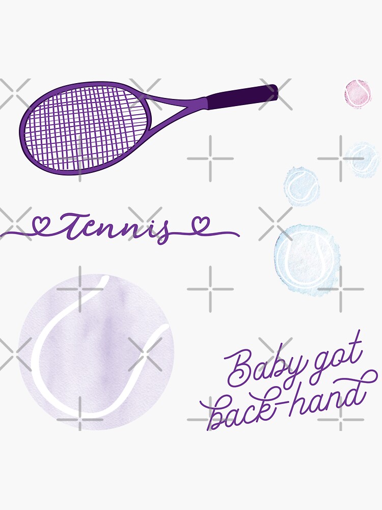 "Purple Watercolor Tennis Sticker Pack" Sticker by The-Goods | Redbubble