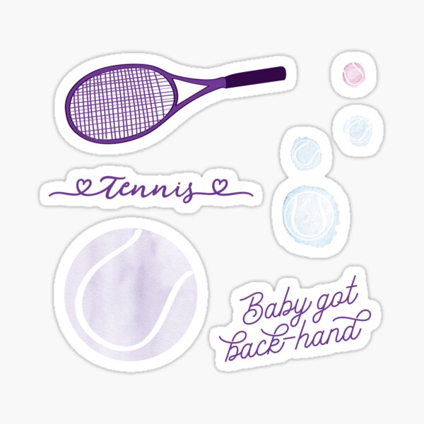 "Purple Watercolor Tennis Sticker Pack" Sticker by The-Goods | Redbubble