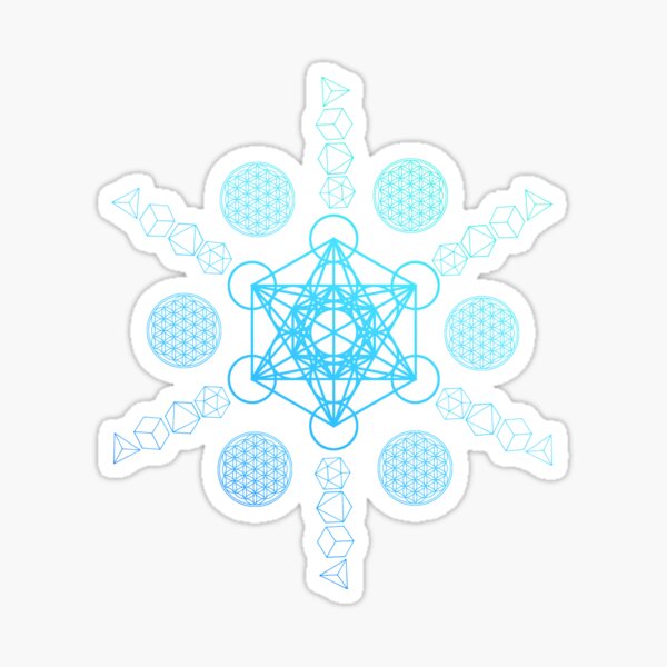 "Metatron's Cube Platonic Solids" Sticker for Sale by Bluepress | Redbubble