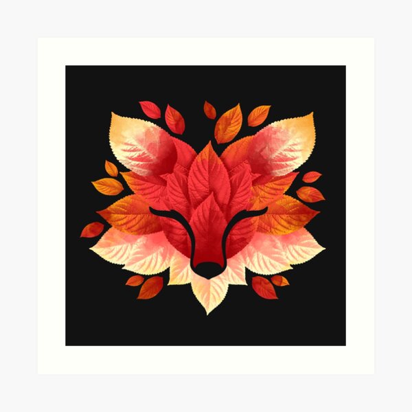 "Fox of leaves" Art Print for Sale by NemiMakeit | Redbubble