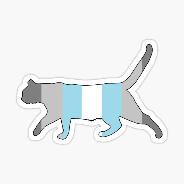 "Demiboy Pride Cat Silhouette" Sticker for Sale by sapphire-skies ...