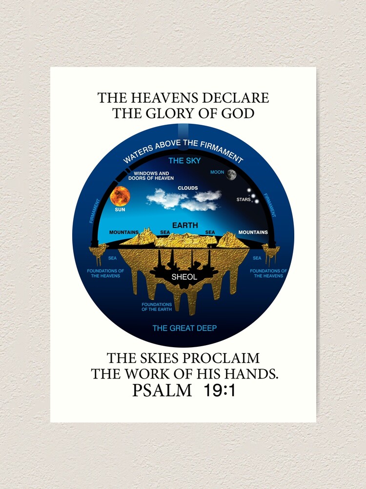 "Flat Earth Anceint Hebrew Cosmology Concept" Art Print for Sale by ...
