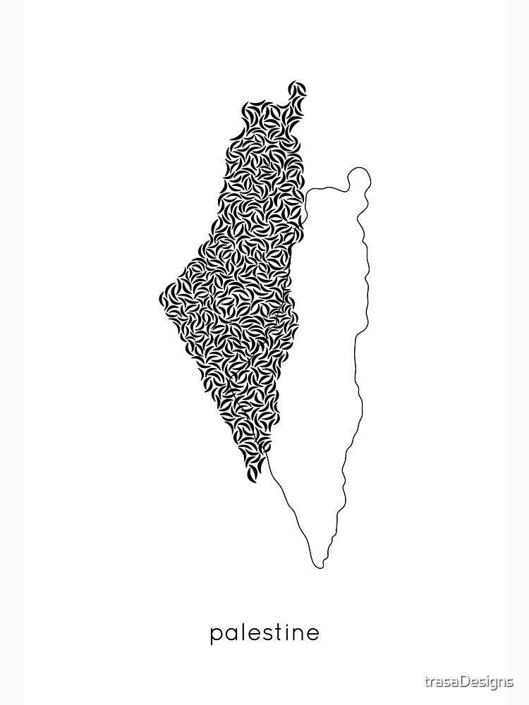 "Tabula Rasa Palestinian Map" T-shirt for Sale by trasaDesigns ...
