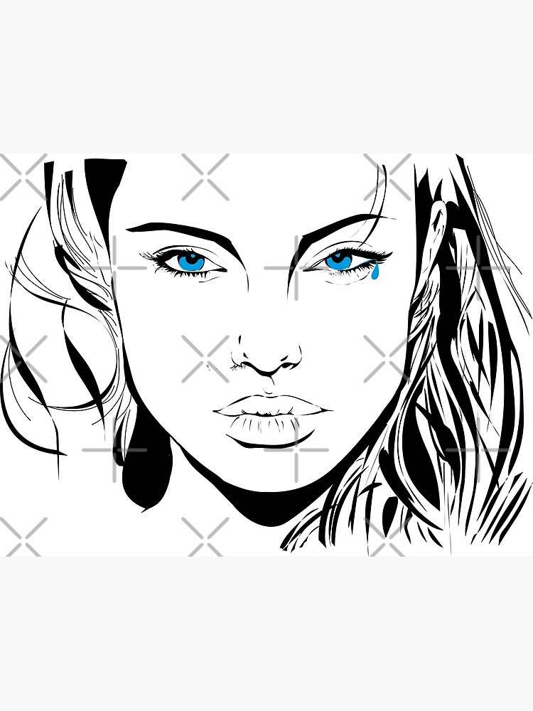 "Angeline Jolie drawing." Poster for Sale by emphatic | Redbubble