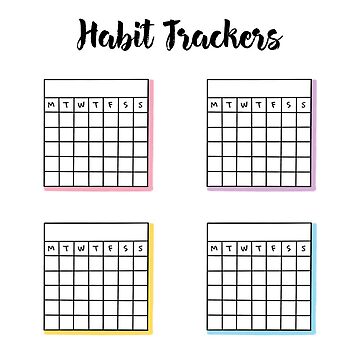 "Colorful Habit Trackers for Bullet Journals" Sticker for Sale by ...