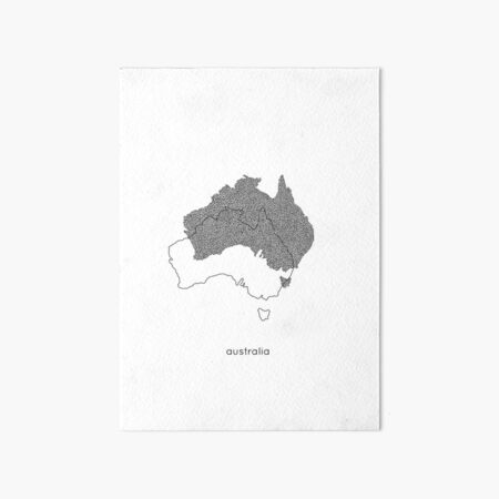 "Tabula Rasa Australian Map" Art Board Print by trasaDesigns | Redbubble