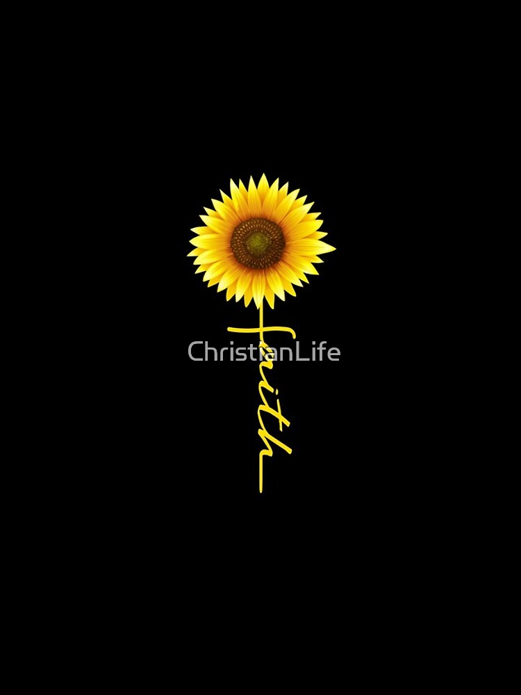 "Yellow Faith Sunflower, Christian Quote, Christian Saying" iPhone Case ...