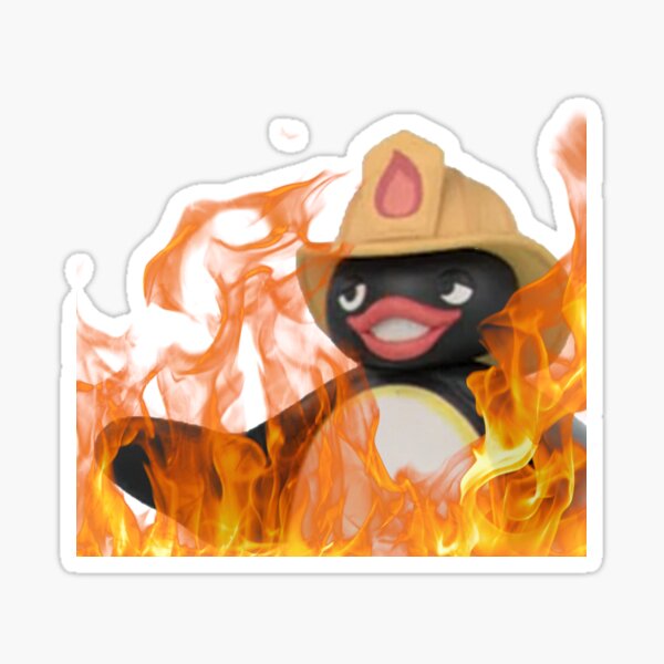 "Hot Pingu Firefighter NootNoot" Sticker by MaxJohnsen | Redbubble
