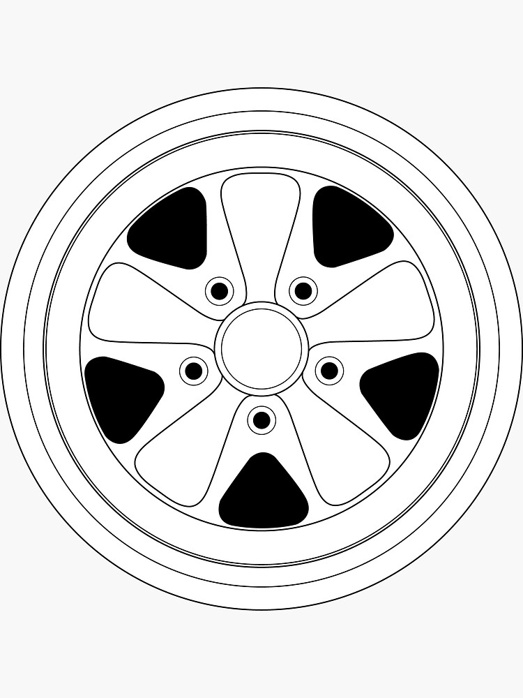 "Classic Fuch wheel " Sticker for Sale by Zade1975 | Redbubble