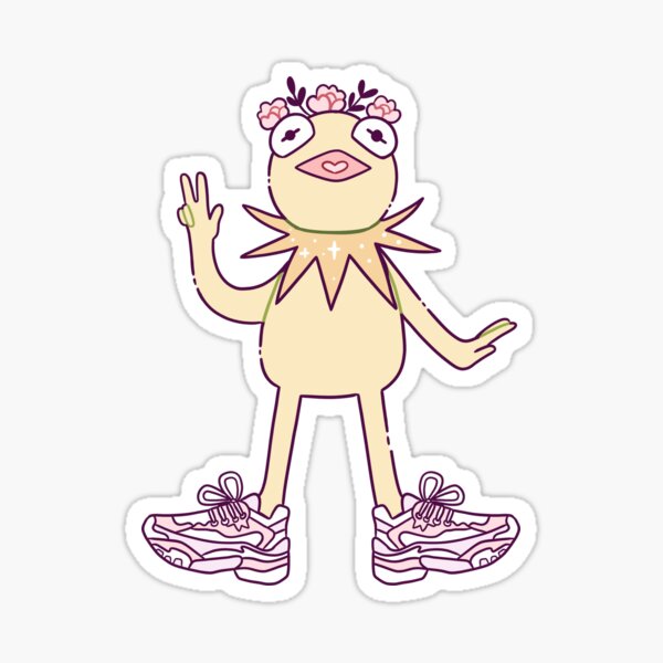 "Kermit" Sticker for Sale by LanyLevendula | Redbubble