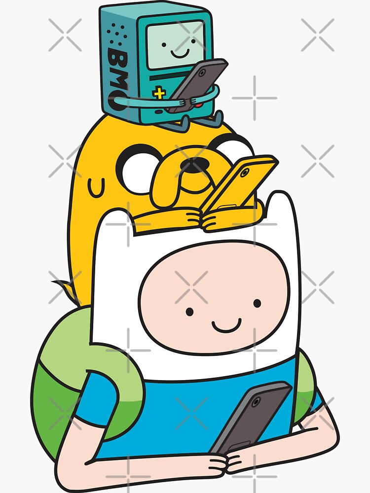 "Finn Jake BMO" Sticker by plushism | Redbubble