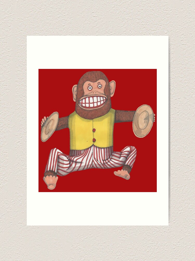 "Monkey, Clapping Monkey, Retro Toy." Art Print by krisevansart | Redbubble