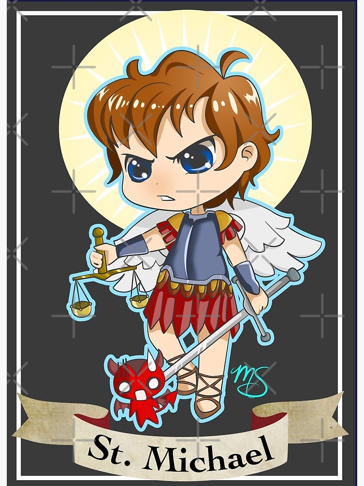 "Chibi St. Michael" Poster for Sale by Megasha | Redbubble