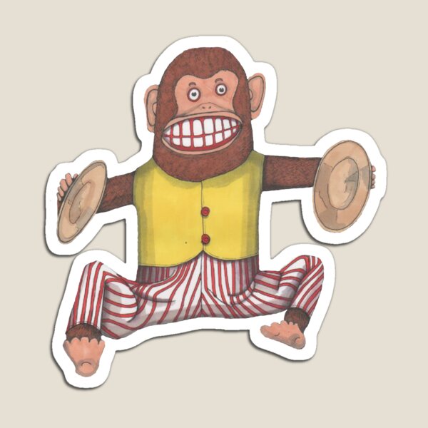 "Monkey, Clapping Monkey, classic wind up toy." Magnet for Sale by ...