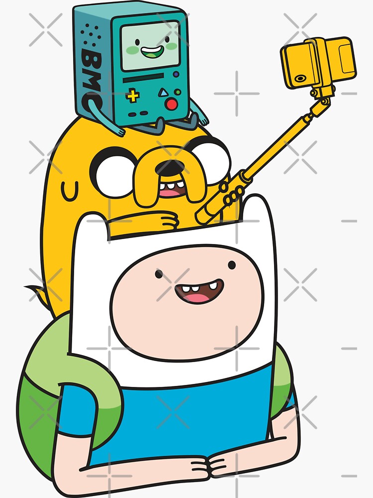 "Finn Jake BMO" Sticker by plushism | Redbubble