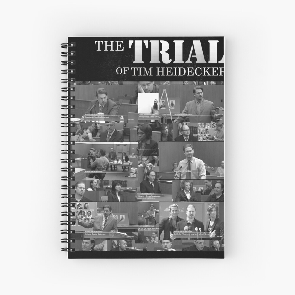 "The Trial of Tim Heidecker Poster" Spiral Notebook by ImpulSee | Redbubble